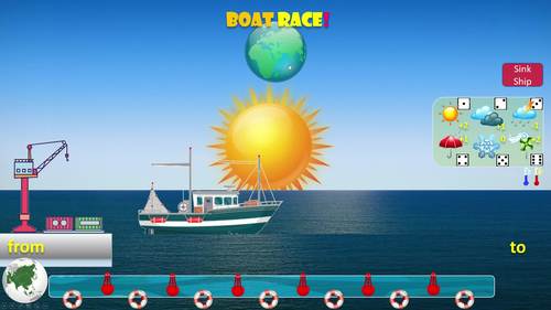 Boat Game for Weather and Review by ESL Creations | TPT