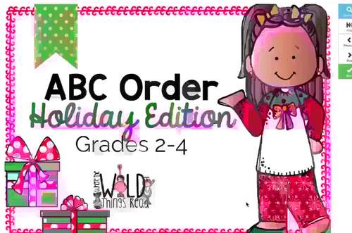 Holiday ABC Order Boom Cards by Where the Wild Things Read | TPT