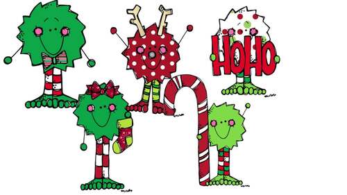 Whatizits clip art digi stamp Christmas Mini by Melonheadz Clipart