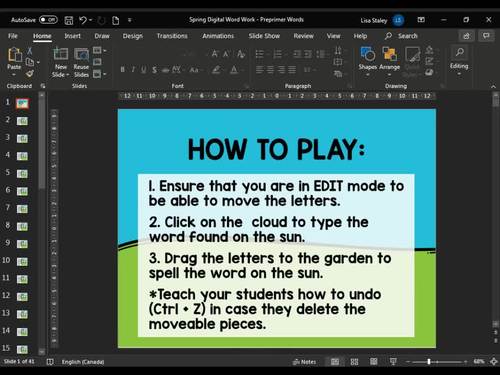 Spring Sight Words | Digital Interactive Word Work Activities by Play ...