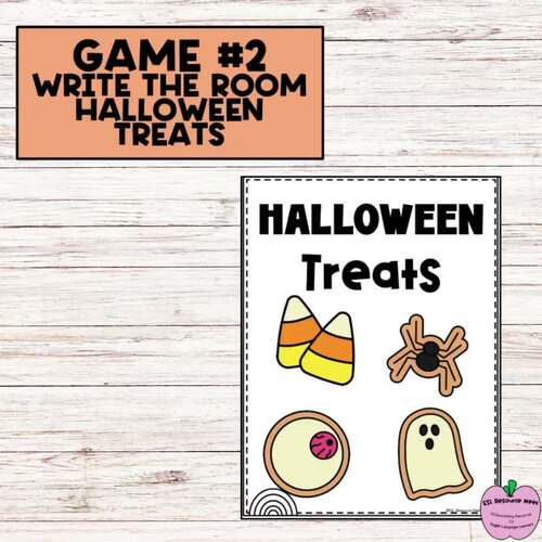 ESL Halloween Activities Write the Room Vocabulary Games for Newcomers