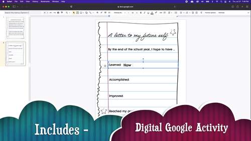 Back To School Social & Emotional Learning SEL | A Letter To My Future Self