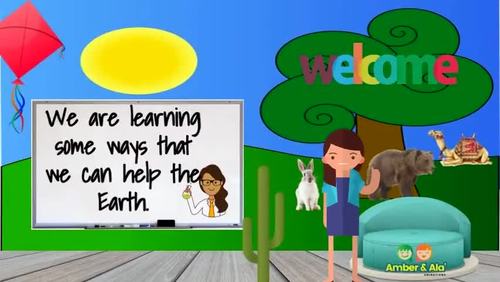 Distance Learning- Helping the Earth by AmberandAla Animations | TPT