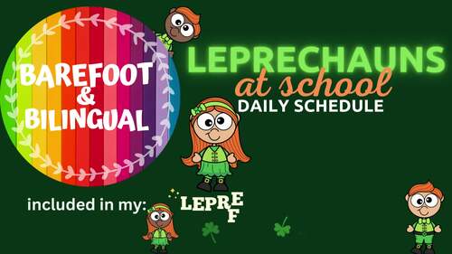 St Patricks Day School Schedule Clipart | Leprechauns at School | TPT