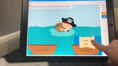 Pirate Synonym & Antonym Sort| Boom Cards | Speech Therapy | TPT