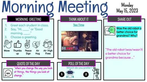 Morning Meeting SEL 18 - 33 (Sem. 2) with Animated Video Daily by EduViva