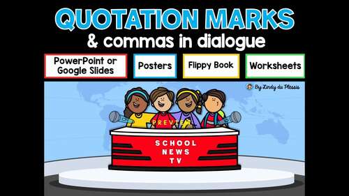 Quotation Marks PowerPoint / Google Slides, Worksheets, & More | TPT