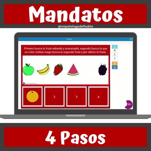 Mandatos 4 Pasos Following 4 Step Directions Spanish Boom Cards | TpT