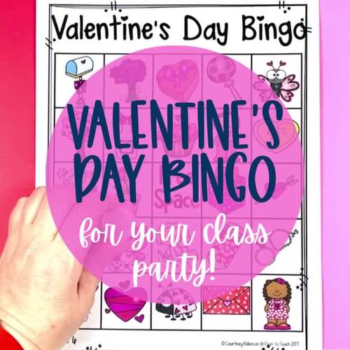 Valentine's Day Bingo for Elementary Classroom Parties by Fixin' to Teach