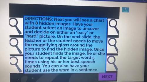 BOOM CARDS: I Spy Hidden Pictures Articulation With Magic Mirror Bundle