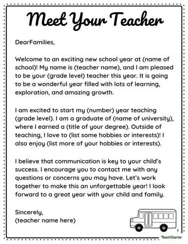 Teacher Welcome Letter Templates by FUN Teaching Garden | TPT