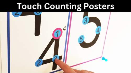 Touch Counting Posters - Touch Dot - Touch Number Math Posters | TPT