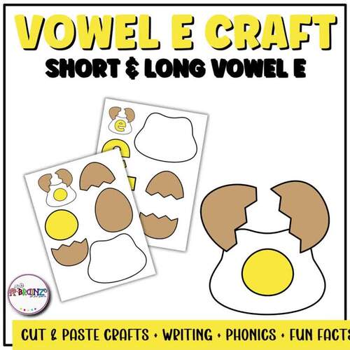 Letter E Crafts & Activities | Short & Long Vowel E | Egg Craft Phonics ...