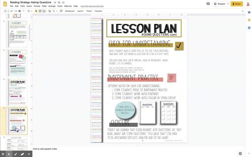 Reading Comprehension Strategy Asking Questions by Simply Teach Better