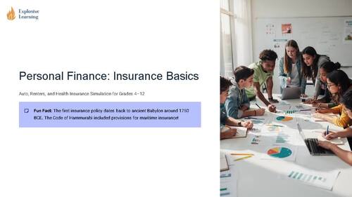Personal Finance Insurance Basics Auto Renters Health Simulation ...