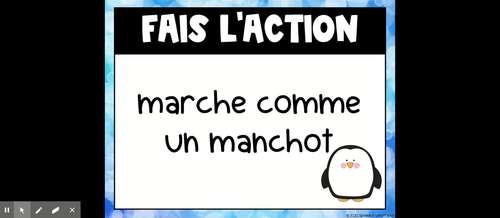 French Winter Brain Break-Fais l'action by Sprinkle it with French