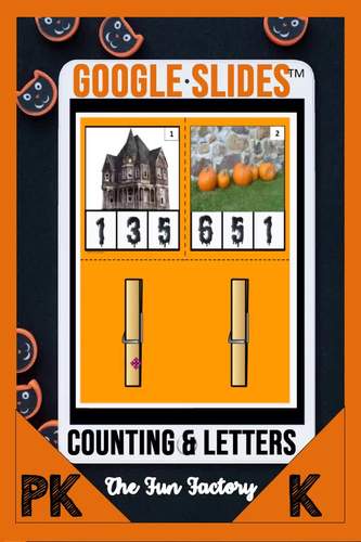 Halloween Counting and Letter Activities Google Slides™ AND Printable ...