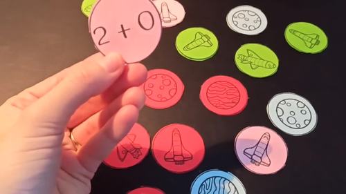 Addition - Space // Sumas del espacio. Game. Juego by EducAra | TPT