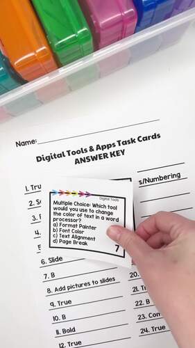 Digital Tools and Apps Printable Task Cards | TPT