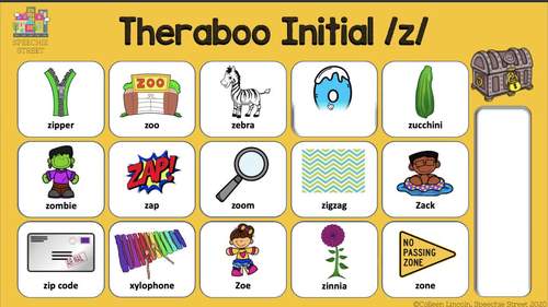 Theraboo Z Sounds: No Print Interactive Cariboo Game for Speech Teletherapy