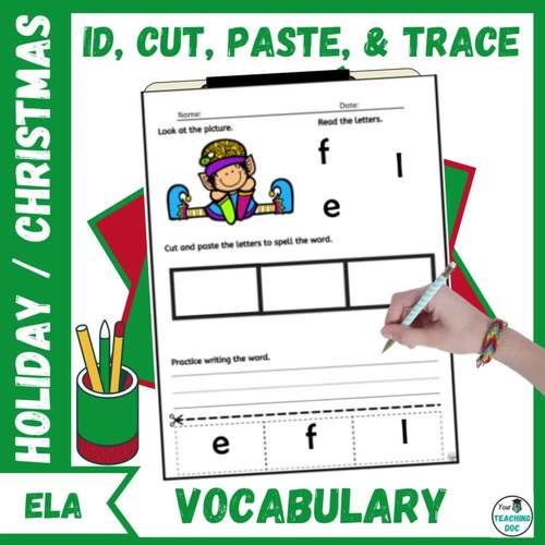 Holiday Vocabulary Sight Word Word Life Skill Worksheets PLUS Task Cards