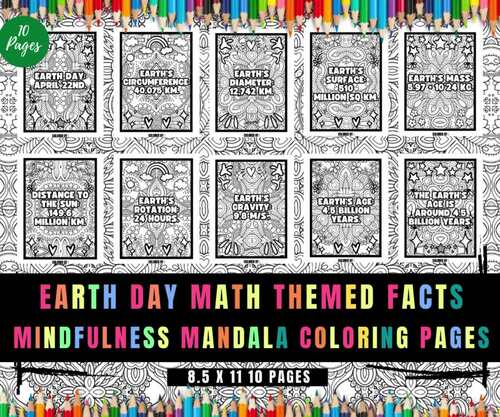 Earth Day Math Themed Facts, Printable Word Wall And Door Decorations Pages