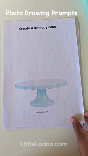 Yummy Food Photo Drawing Prompts for Kids | Finish the Picture Activities