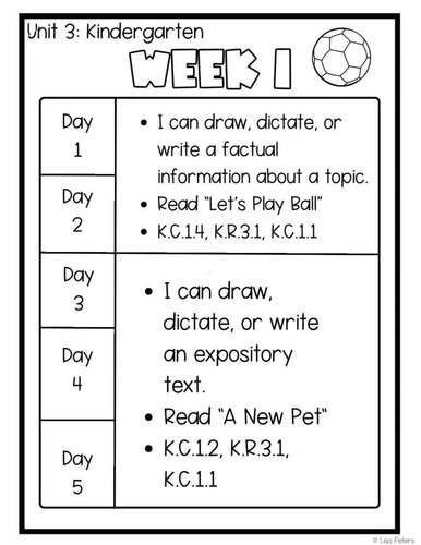 Kindergarten Writing Unit 3 | Benchmark Aligned Lessons | No Prep ...