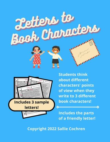 Letters to Book Characters by Miss C's Middle School Language Arts ...