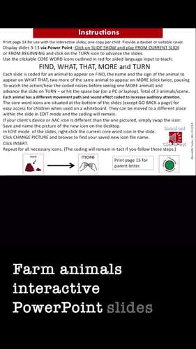 AAC Core Vocabulary Interactive PowerPoint – Find, What, That, More ...