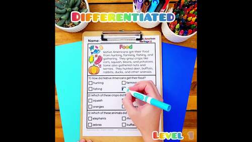 Native American & Indigenous Cultures Reading Comprehension Worksheets