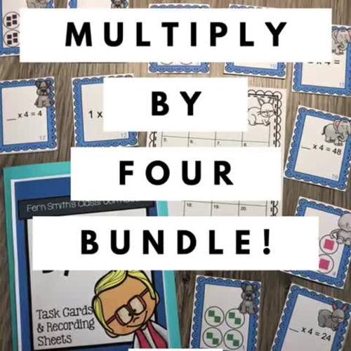 Multiply With 4 Color By Number Worksheets and Task Cards for Third ...