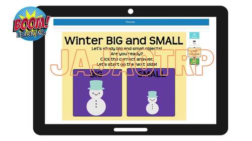 Winter Big and Small - Boom Cards Distance Learning by jajaotrp | TPT