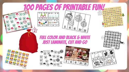 Christmas Theme Skip Counting Math Centers by Tangible Learning | TPT