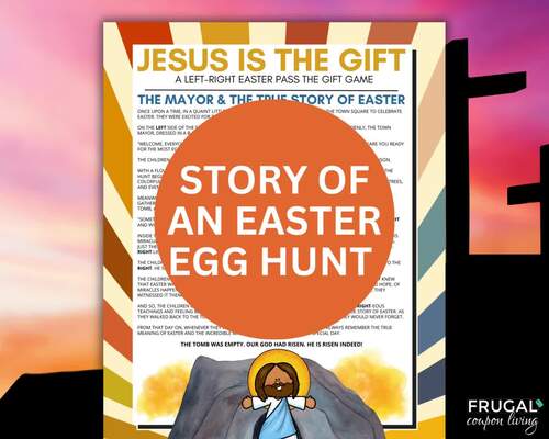 Easter Right Left Game, He is Risen Bible Story Christian Pass the Gift ...