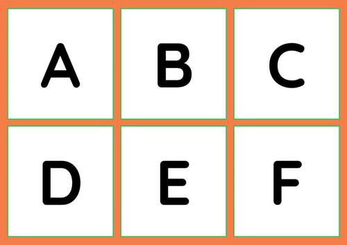 Alphabet Matching Flashcards Purple Minimalist Style by professional ...