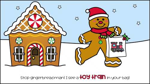 Gingerbread Man Run Interactive PowerPoint Slide Show by Core Connect AAC
