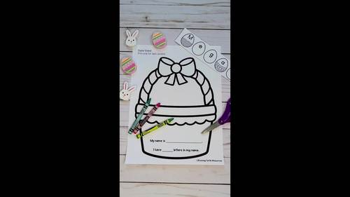 Easter Egg Name Craft, Easter Bulletin Board Ideas, Spring Name Craft ...