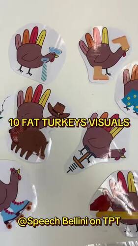 10 Fat Turkeys Story Visuals | Thanksgiving Speech Therapy & Literacy ...
