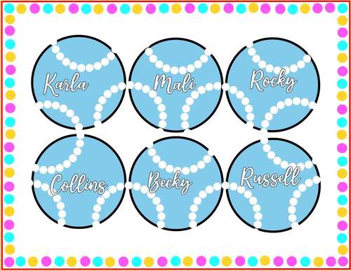 Printable Student Name Labels, Circle Name Plates, Cubby Tags, Editable ...