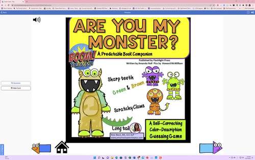 Are You My Monster Halloween Book Companion DIGITAL Cards | TPT