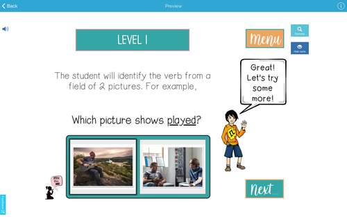 Regular Past Tense Verbs Boom Cards™ Real Photos Set 1 by Speech Your Mind