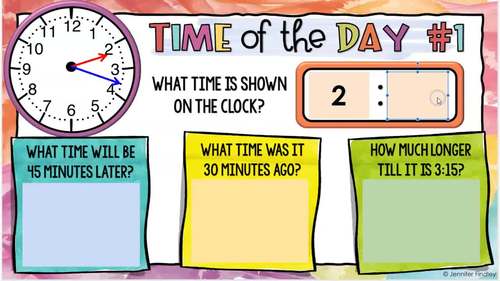 Elapsed Time {Time of the Day} with Digital Google Slides Distance Learning