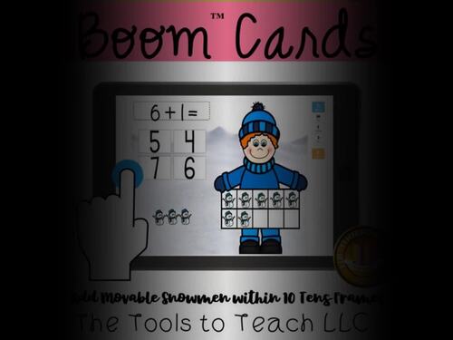 Boom™ Cards Winter Add Movable Snowmen to 10 Self-Correct Grade ...