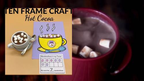 Hot Cocoa Math Craft with Sums to Ten Winter Activity Kindergarten