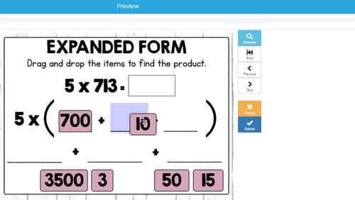 1 Digit Multiplication Digital Boom Card Bundle - 4th Grade Math Centers