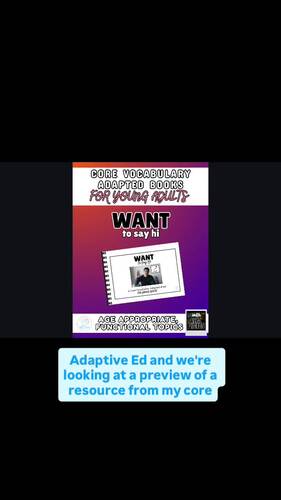 AAC Core Vocabulary Adapted Book – I "WANT" to Say Hi | Autism, Editable