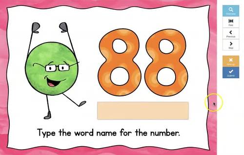 Spelling Number Words Level 2 Boom Cards (with Audio Directions)