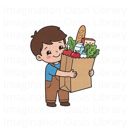 Grocery Store Clip Art Set | Supermarket Shopping, Food & Community Helpers