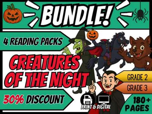 Creatures of the Night Bundle | Halloween | Reading Comprehension ...
